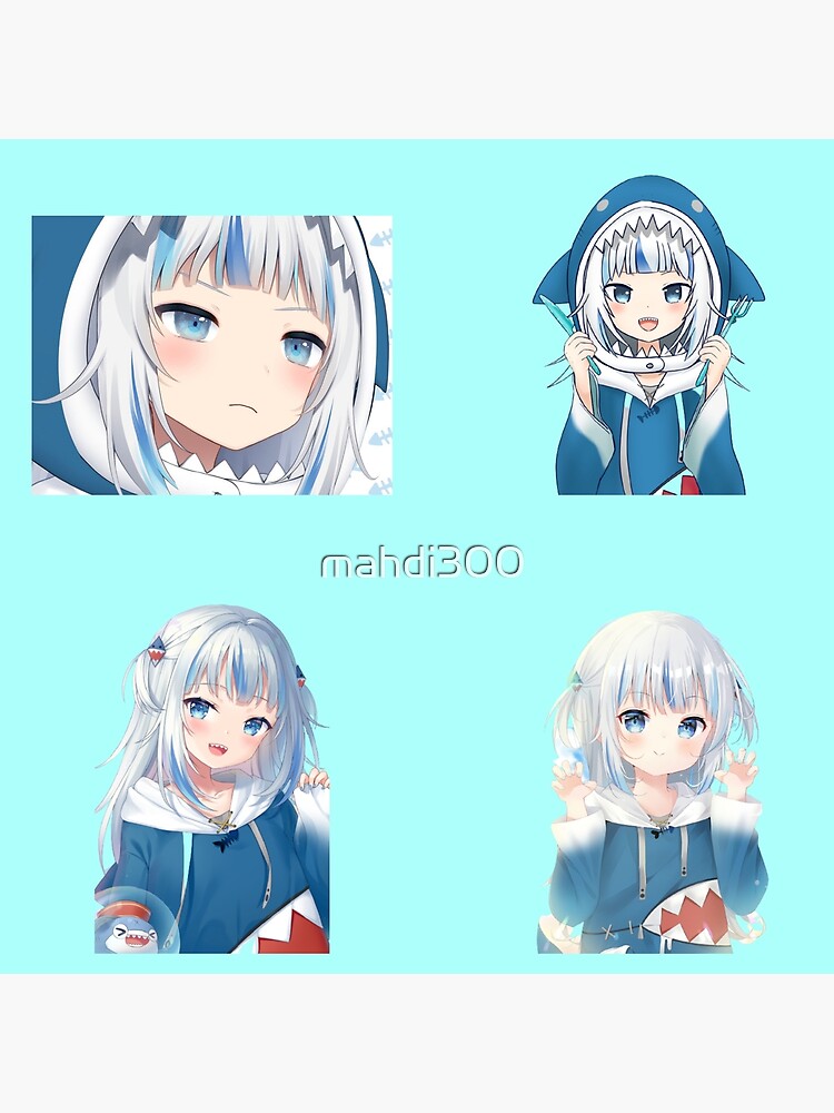 "Gawr gura kawaii sticker pack vtuber" Art Print by mahdi300 | Redbubble