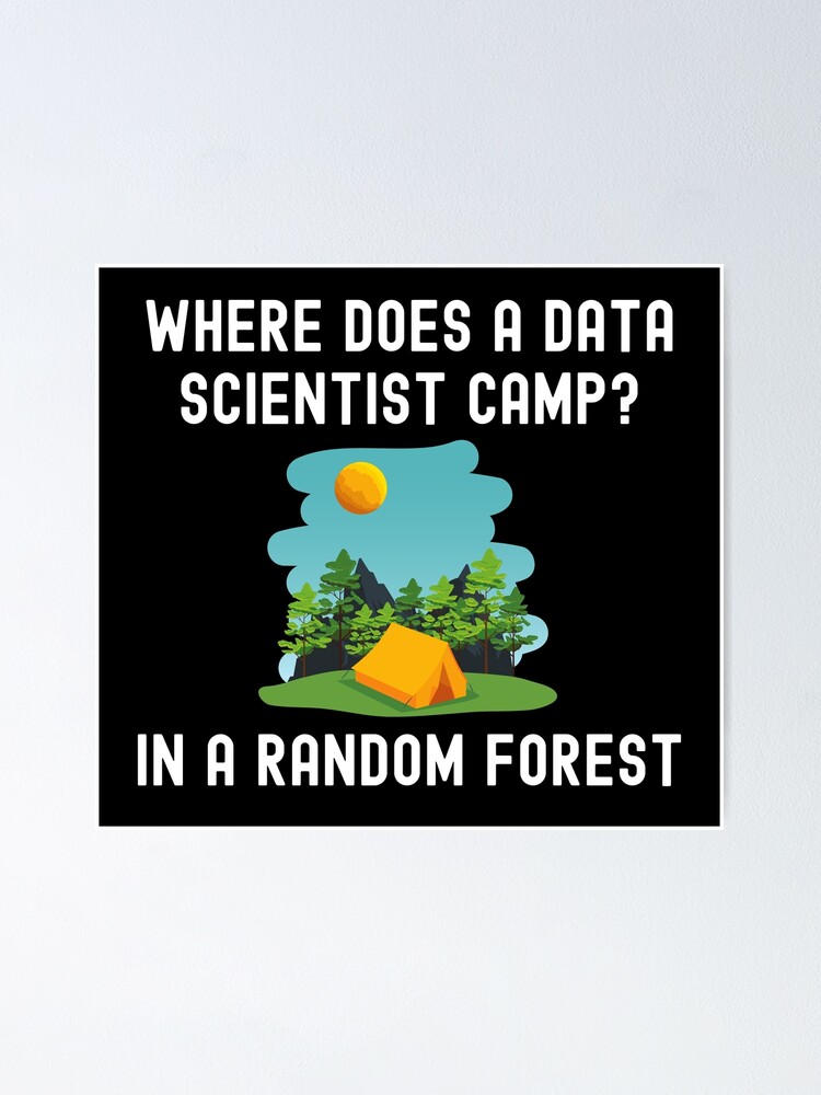 "Data Scientist Camping Random Forest Algorithm" Poster for Sale by ...