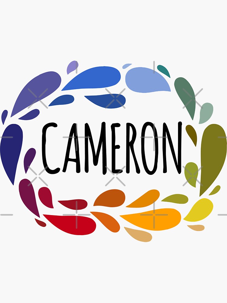 "Cameron Name Cute Colorful Gift Named Cameron" Sticker for Sale by ...