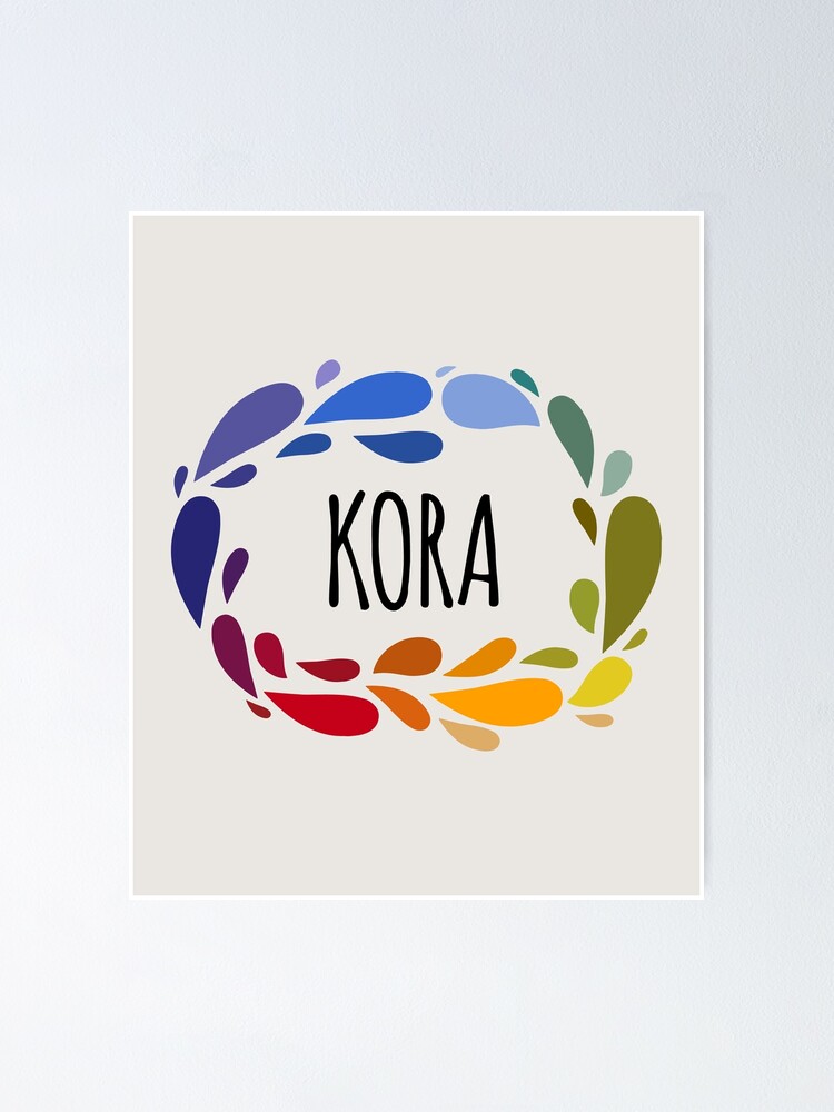 "Kora Name Cute Colorful Gift Named Kora" Poster by kindxinn | Redbubble