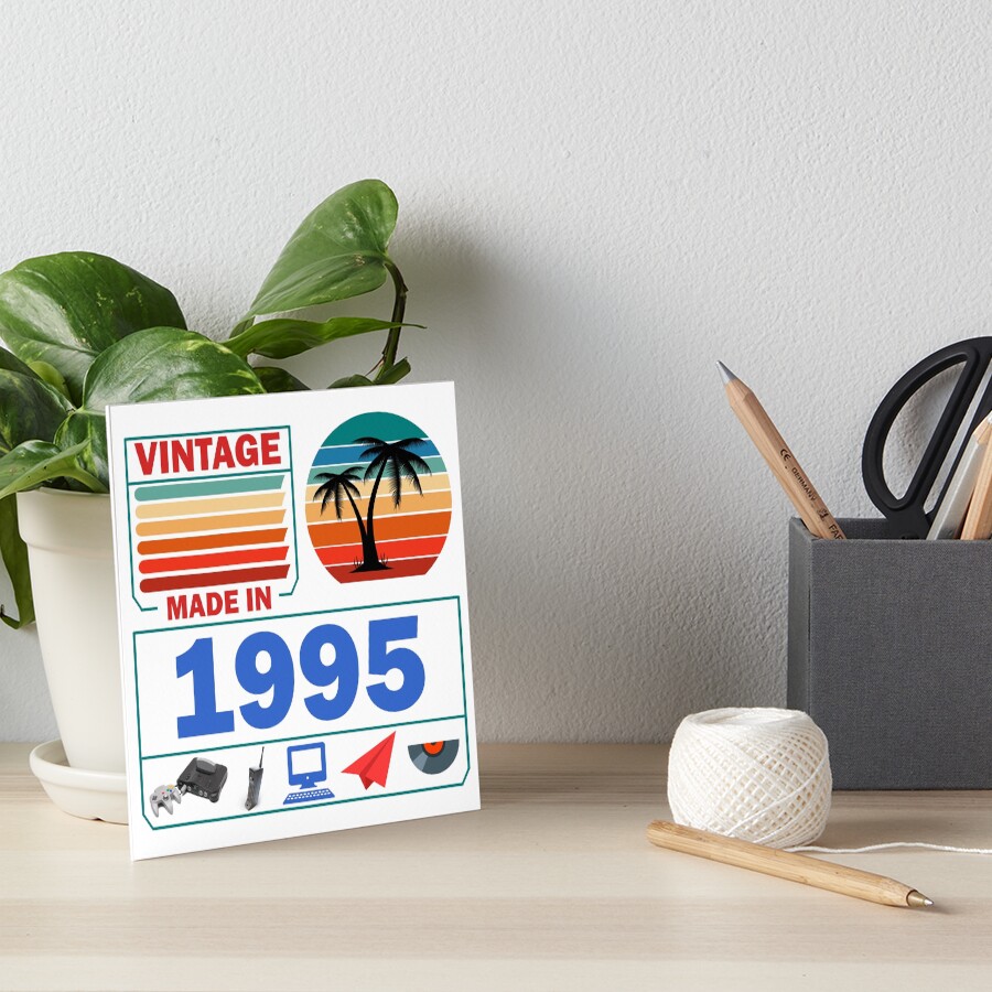 "Vintage Aged Made in 1995" Art Board Print by khalifah97 | Redbubble