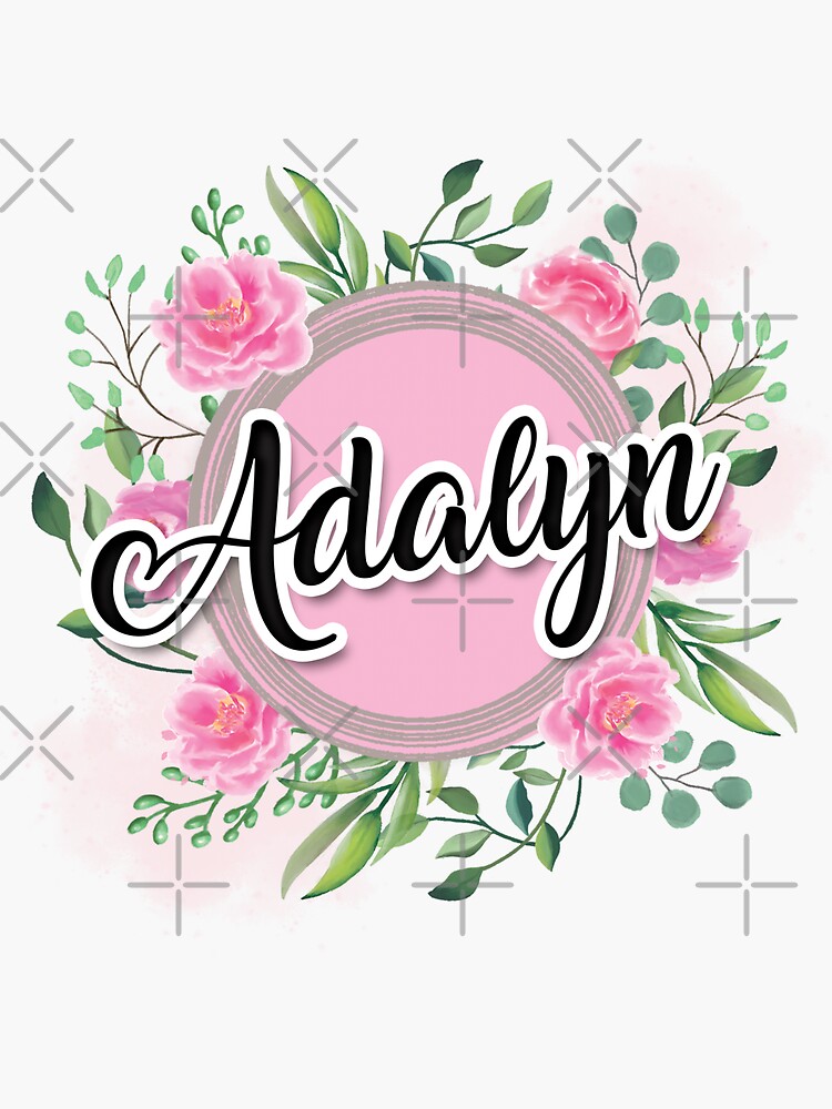 "Adalyn name " Sticker for Sale by badinboow | Redbubble