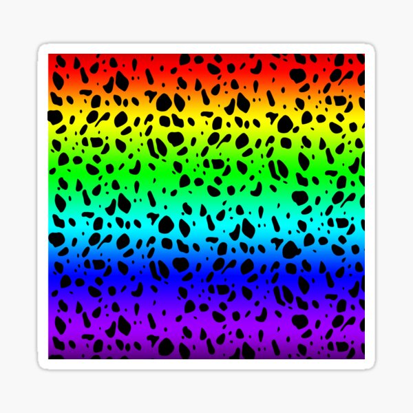 "Rainbow Dalmatian Print, Rainbow Cow Print, Pride Print, Rainbow Print ...
