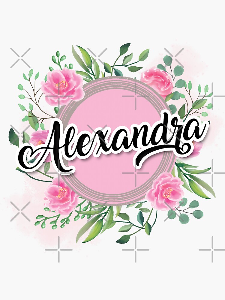 "Alexandra name" Sticker by badinboow | Redbubble