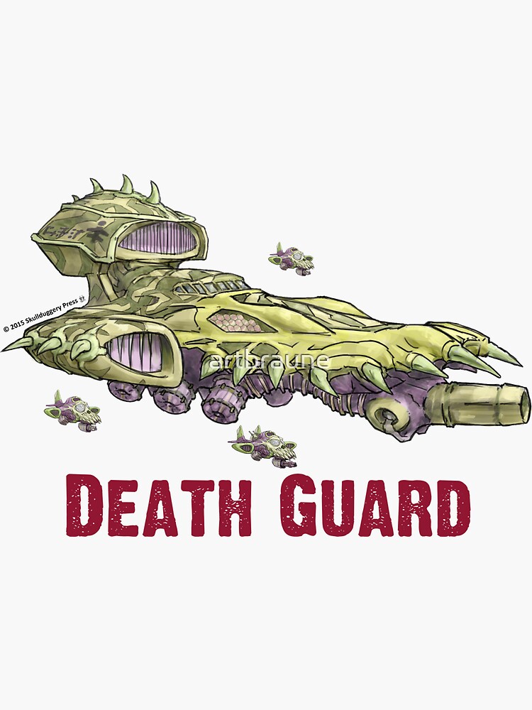 "Death Guard Fleet Ship 1 - V2" Sticker for Sale by artbraune | Redbubble