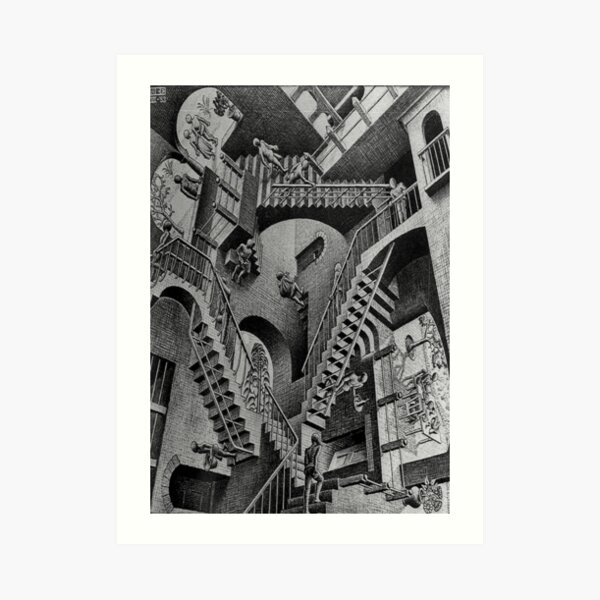 "relativity " Art Print for Sale by sarawho | Redbubble