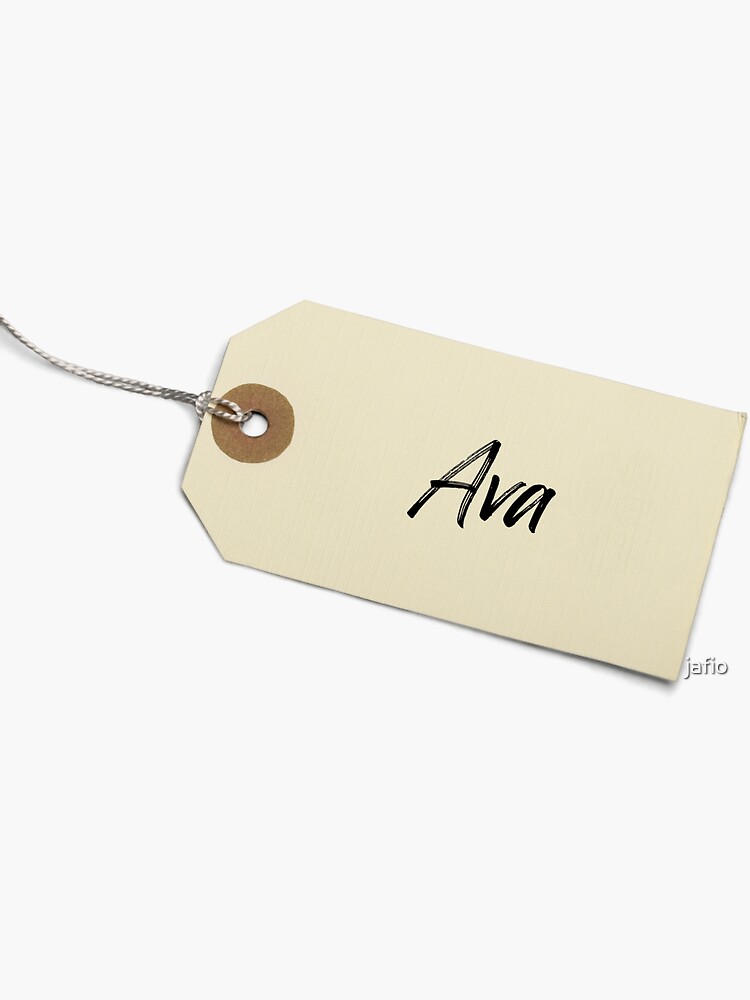 "Ava - tagged" Sticker by jafio | Redbubble