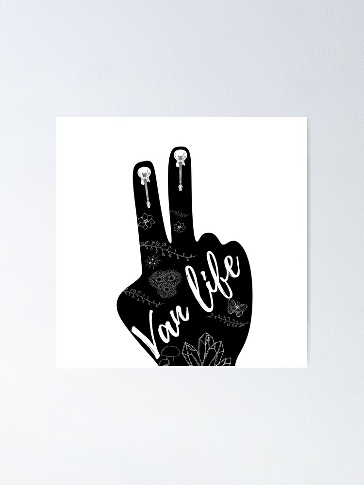 "Van life : v for vanlife / vans life / living in a van " Poster for ...