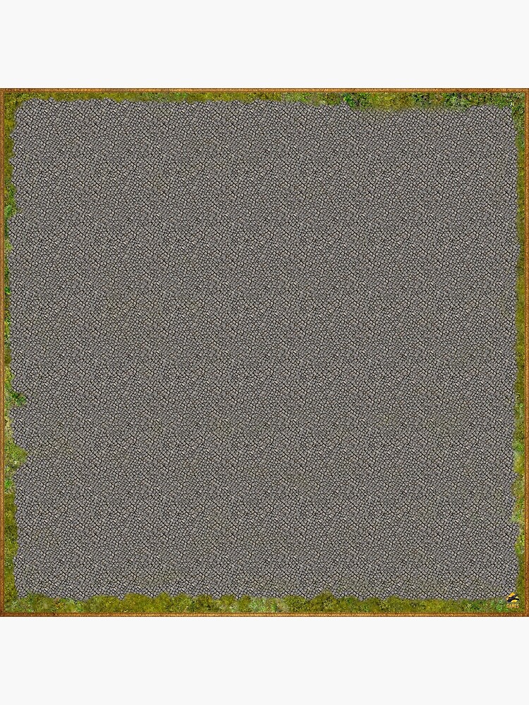 "City Cobblestone with Grass Edges Battle Map for Miniature Tabletop ...