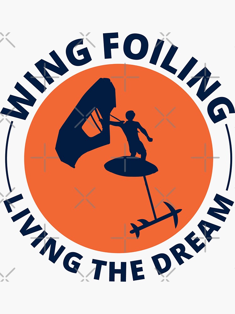 "Wing Foiling Hydrofoil Surfing Water Sports" Sticker for Sale by ...