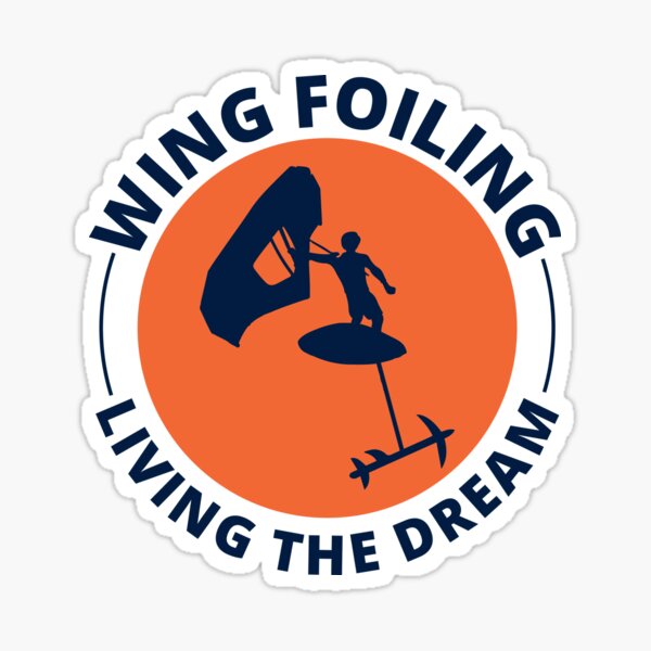 "Wing Foiling Hydrofoil Surfing Water Sports" Sticker for Sale by ...