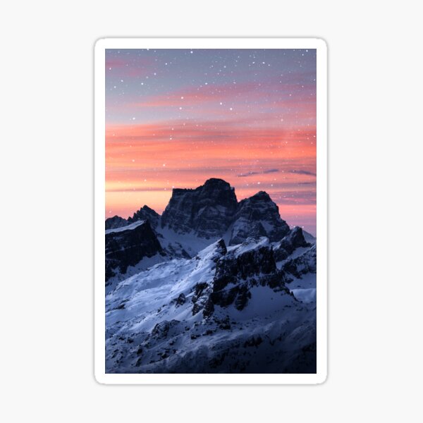 "Night Peak" Sticker by thelydesign | Redbubble