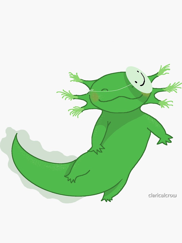 "axolotl dream" Sticker by clericalcrow | Redbubble