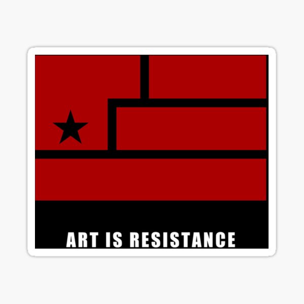 "AIR -Art Is Resistance " Sticker by TheFoxiez | Redbubble