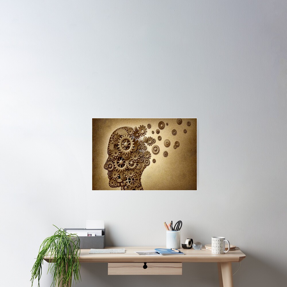 " mechanical face" Poster for Sale by Rashpels | Redbubble