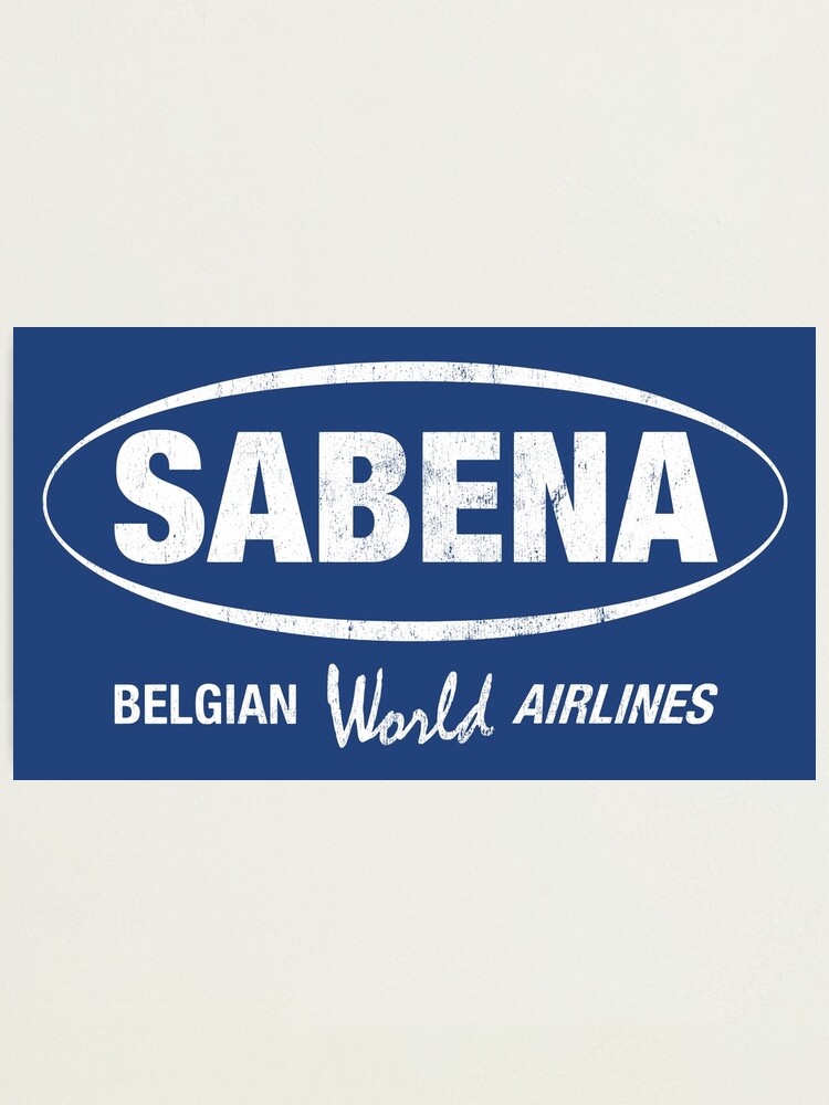 "Sabena Belgian World Airlines Vintage Logo" Photographic Print by ...
