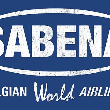 "Sabena Belgian World Airlines Vintage Logo" Sticker for Sale by Mitch ...