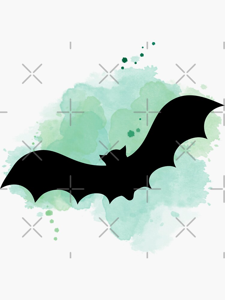 "Watercolor Splash Bat" Sticker by alybugg | Redbubble