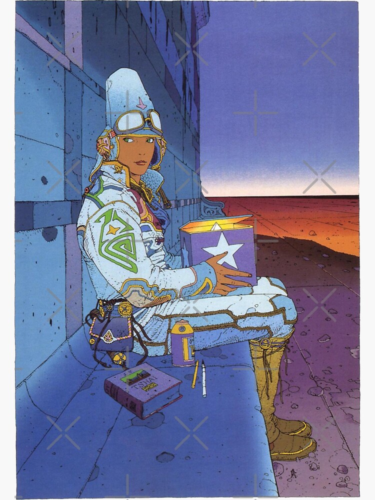 Pegatina «moebius, starwatcher, desierto, caja, cómic, cómic francés ...