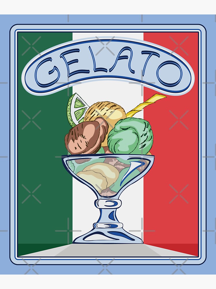 "Gelato" Sticker for Sale by John-Frum | Redbubble
