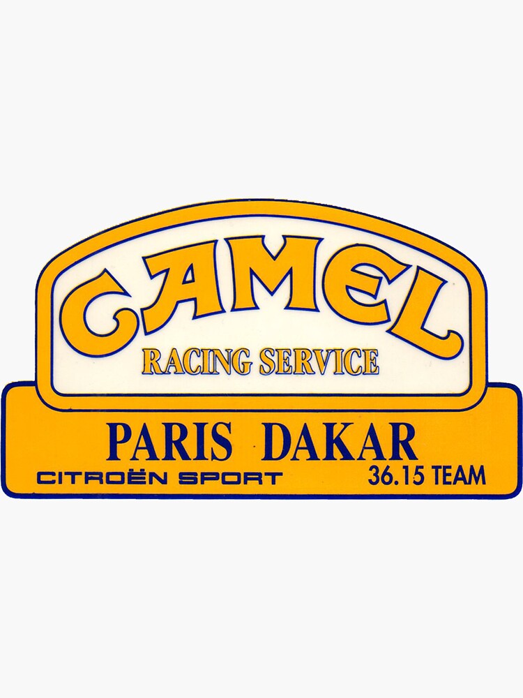 Sticker avec l'œuvre « camel racing service » de l'artiste OtherGames ...