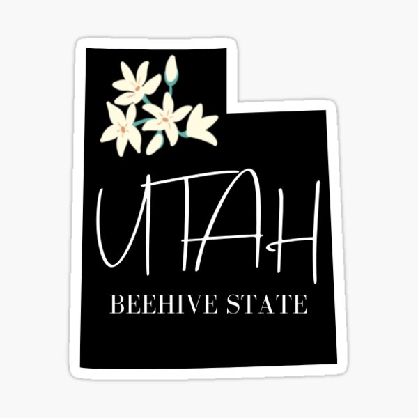 "Utah State Nickname & Flower" Sticker by bucketlistflame | Redbubble