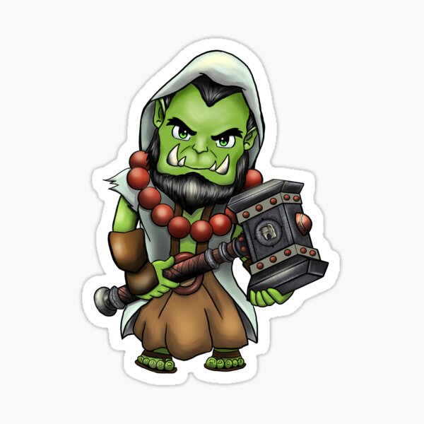 "Orc Chibi manga" Sticker for Sale by alexandre-arts | Redbubble