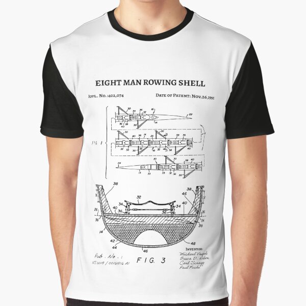 "8 Man Rowing Shell Scull Patent 1991 , eight man rowing shell boat art ...