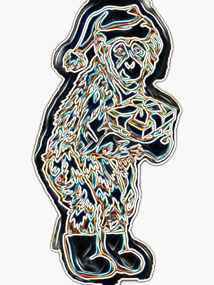 "neon monkey" Sticker by metabhai369 | Redbubble