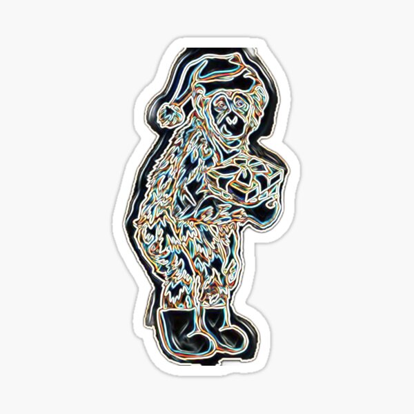 "neon monkey" Sticker by metabhai369 | Redbubble