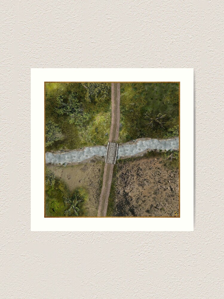 "Forest River Crossing Battle Map Table Top Miniature RPG Gaming Map ...