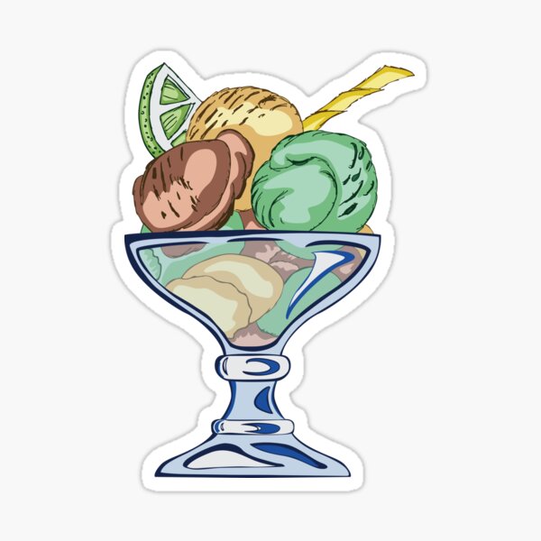 "Gelato (2)" Sticker for Sale by John-Frum | Redbubble