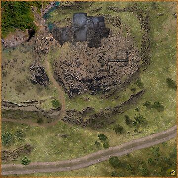 "Hilltop Encounter Battle Map for Table Top Gaming Miniatures" Canvas ...
