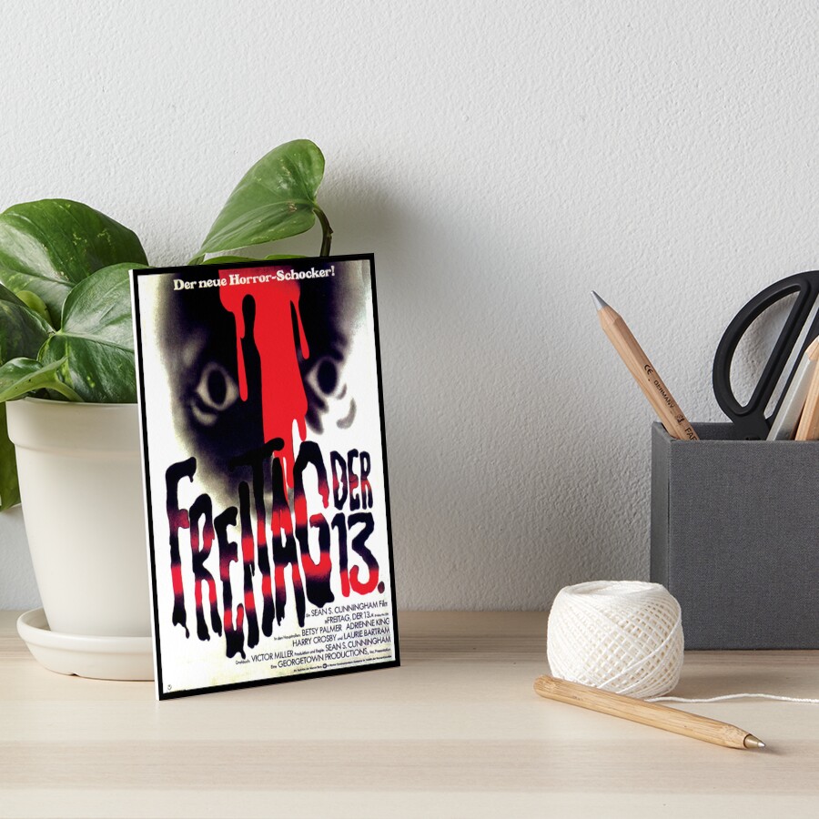 "German "Friday the 13th" Film Poster" Art Board Print by HorrorTheatre ...