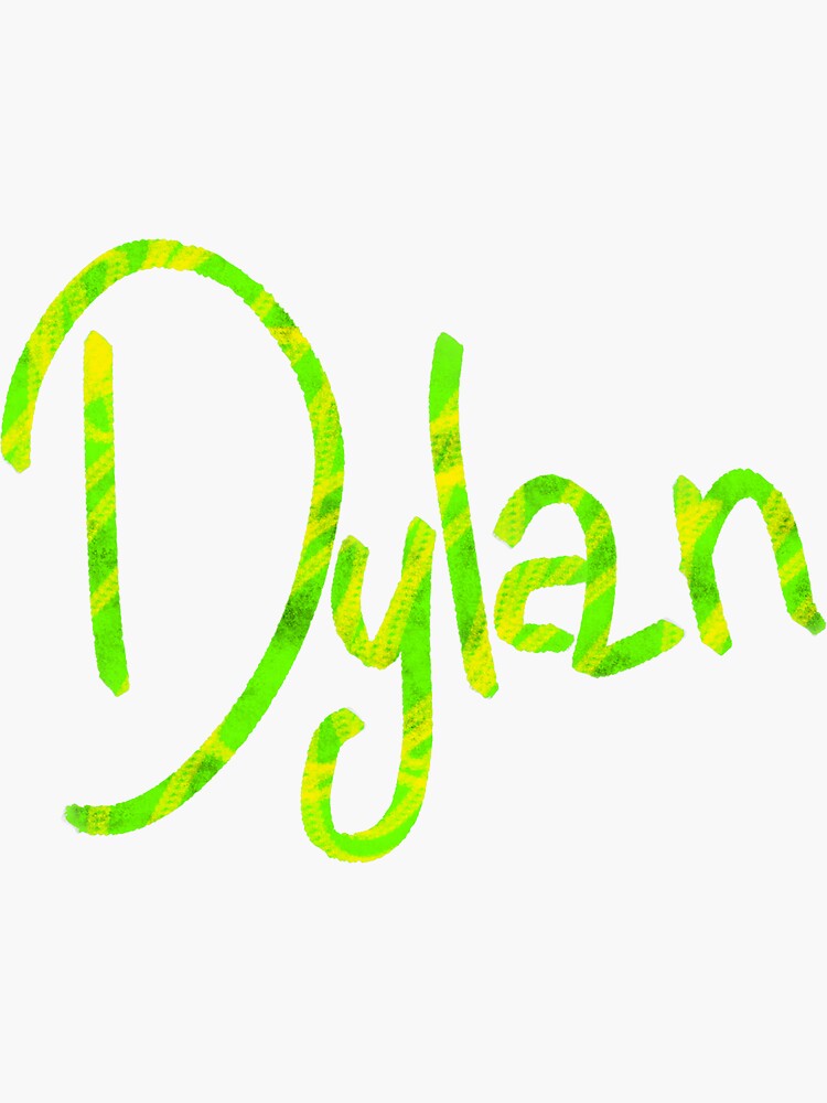 "Dylan Name Sticker" Sticker for Sale by omgpickles | Redbubble