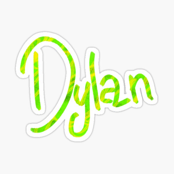 "Dylan Name Sticker" Sticker for Sale by omgpickles | Redbubble