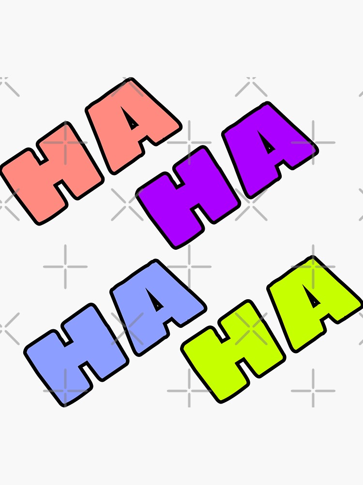 "HAHAAHA " Sticker by younessbihti | Redbubble