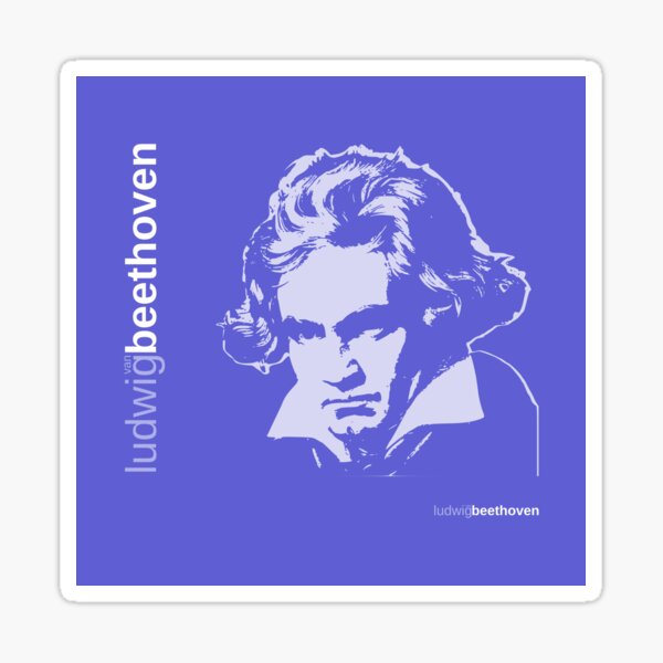"Classic Ludwig van Beethoven poster" Sticker for Sale by CMYKStudio ...