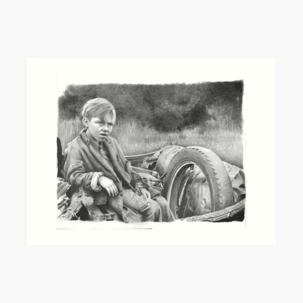 "Depression-Era Boy" Art Print by paper2pencil | Redbubble