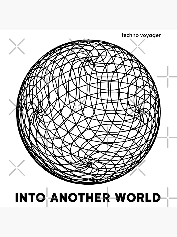 "Into Another World x Black" Poster for Sale by technovoyager | Redbubble
