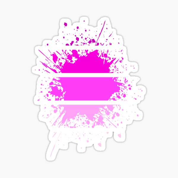 "Paint Splashes - neon pink - S14" Sticker by AlfabetDesign | Redbubble
