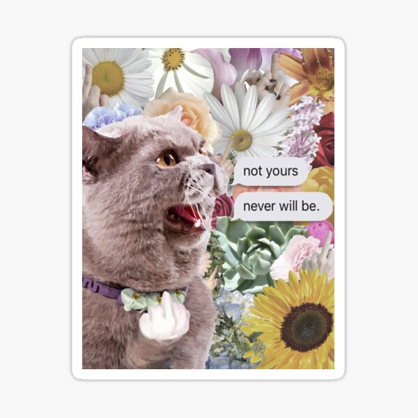 "not yours." Sticker for Sale by takenbywind | Redbubble