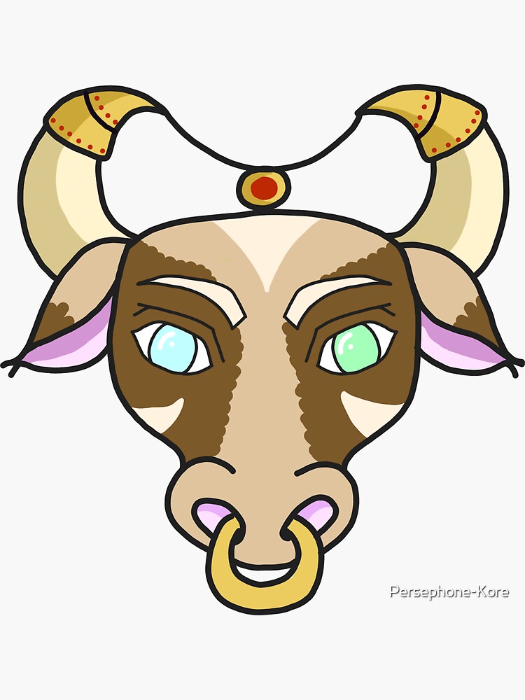 "Minotaur" Sticker for Sale by Persephone-Kore | Redbubble