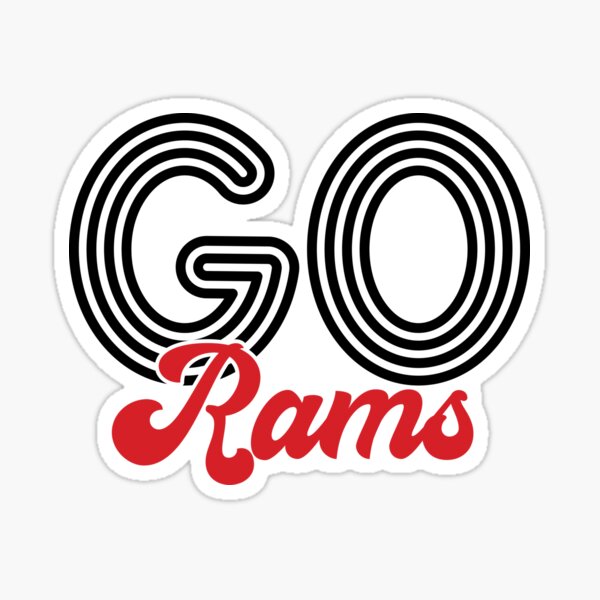 "Go Rams" Sticker by JokerH | Redbubble