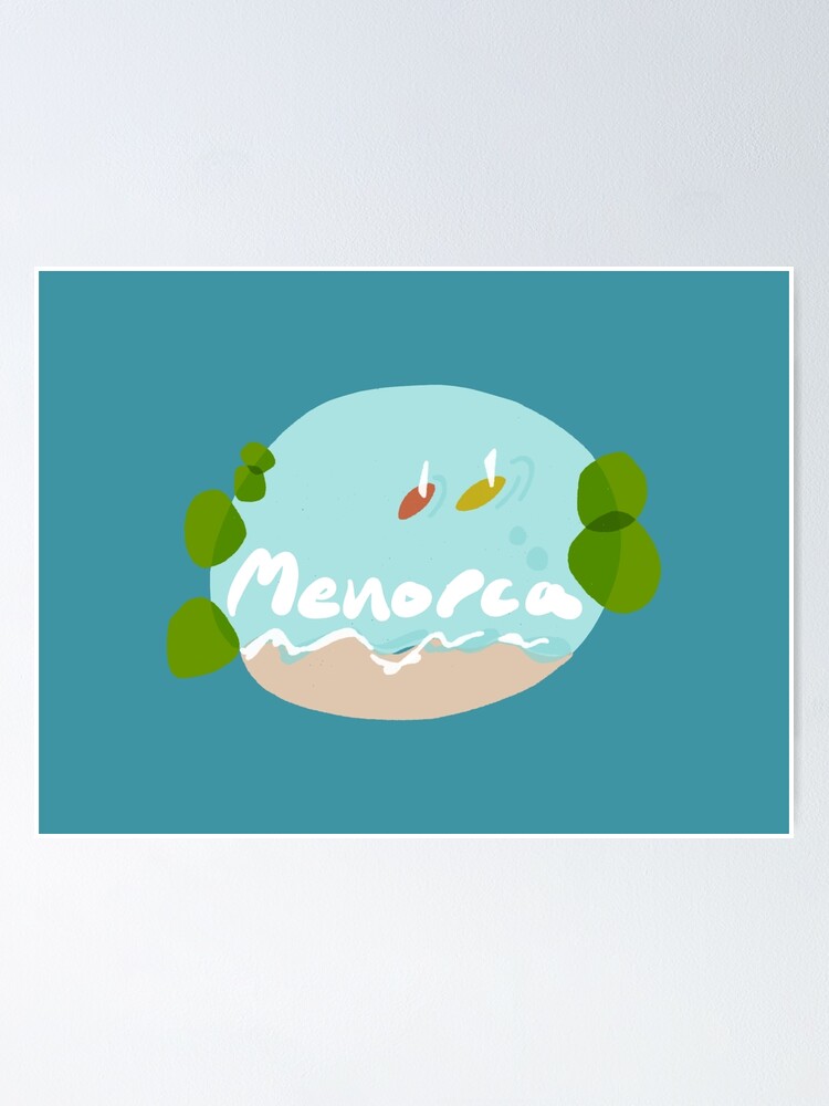 "Menorca island beach holiday logo" Poster by Travel-Planet | Redbubble