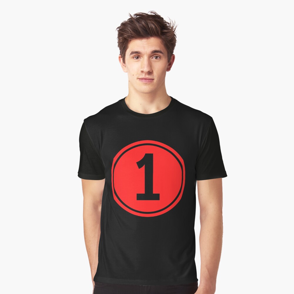 "Big Red Dot Number 1" Sticker for Sale by nocap82 | Redbubble