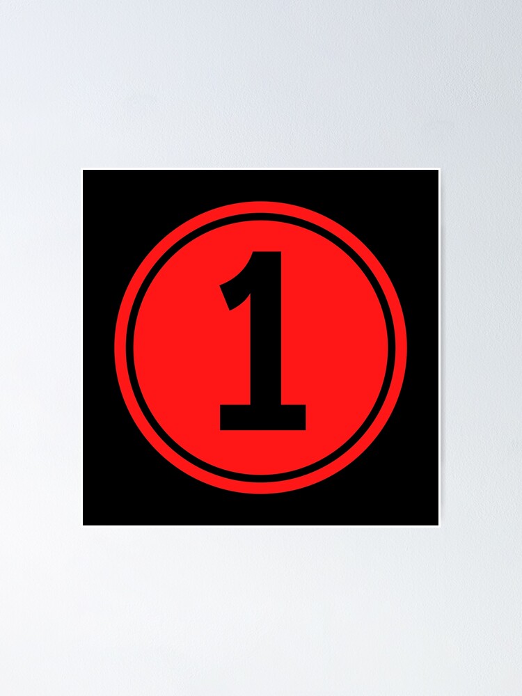 "Big Red Dot Number 1" Poster for Sale by nocap82 | Redbubble