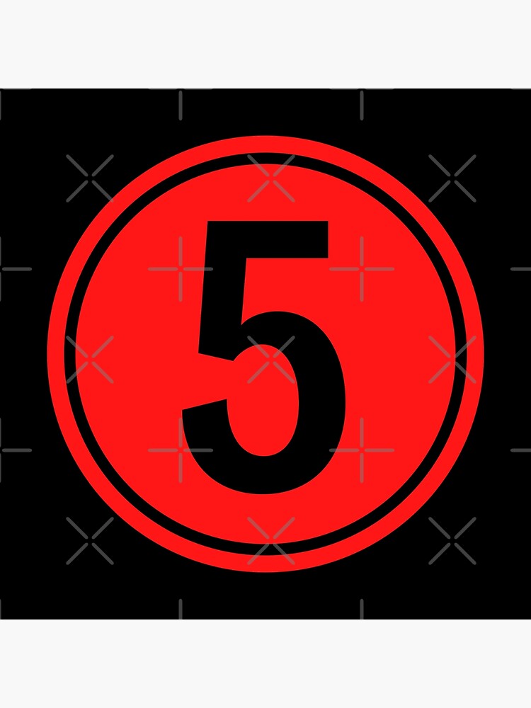 "Big Red Dot Number 5" Poster by nocap82 | Redbubble