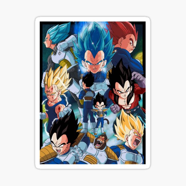 "Vegeta" Sticker by POEPOEPR | Redbubble
