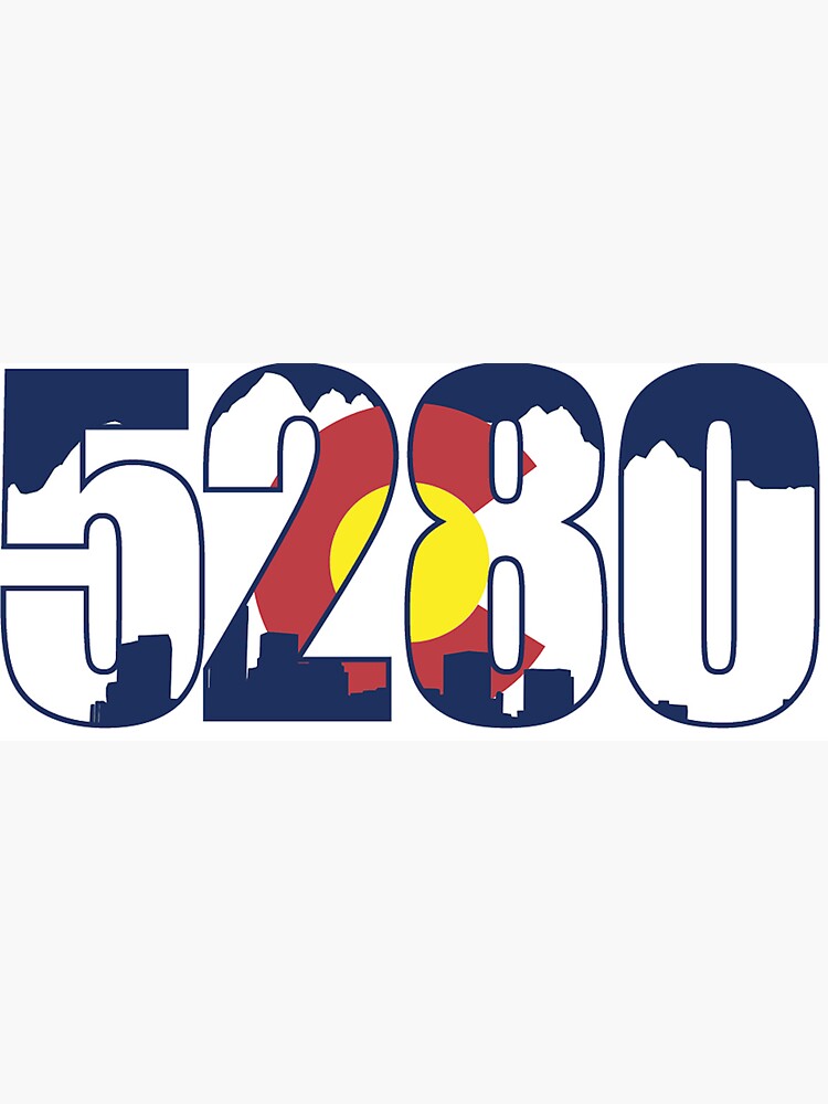 "Colorado Flag 5280" Sticker for Sale by kristenplonsky | Redbubble